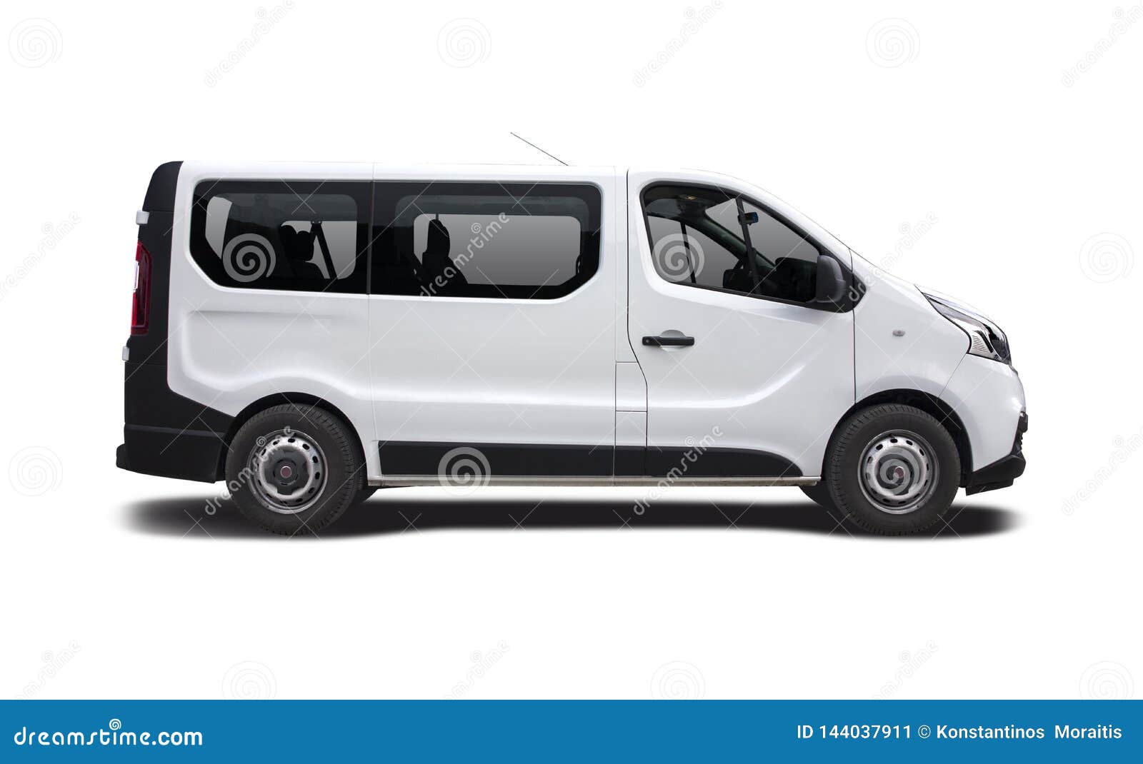 White Mini Bus Ford Tourneo Ecoblue Isolated on White Stock Image ...