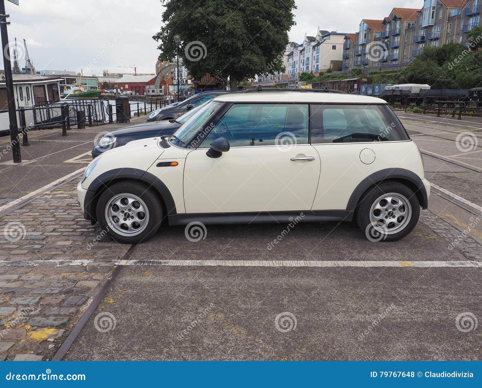 White Mini car editorial stock photo. Image of english - 79767648