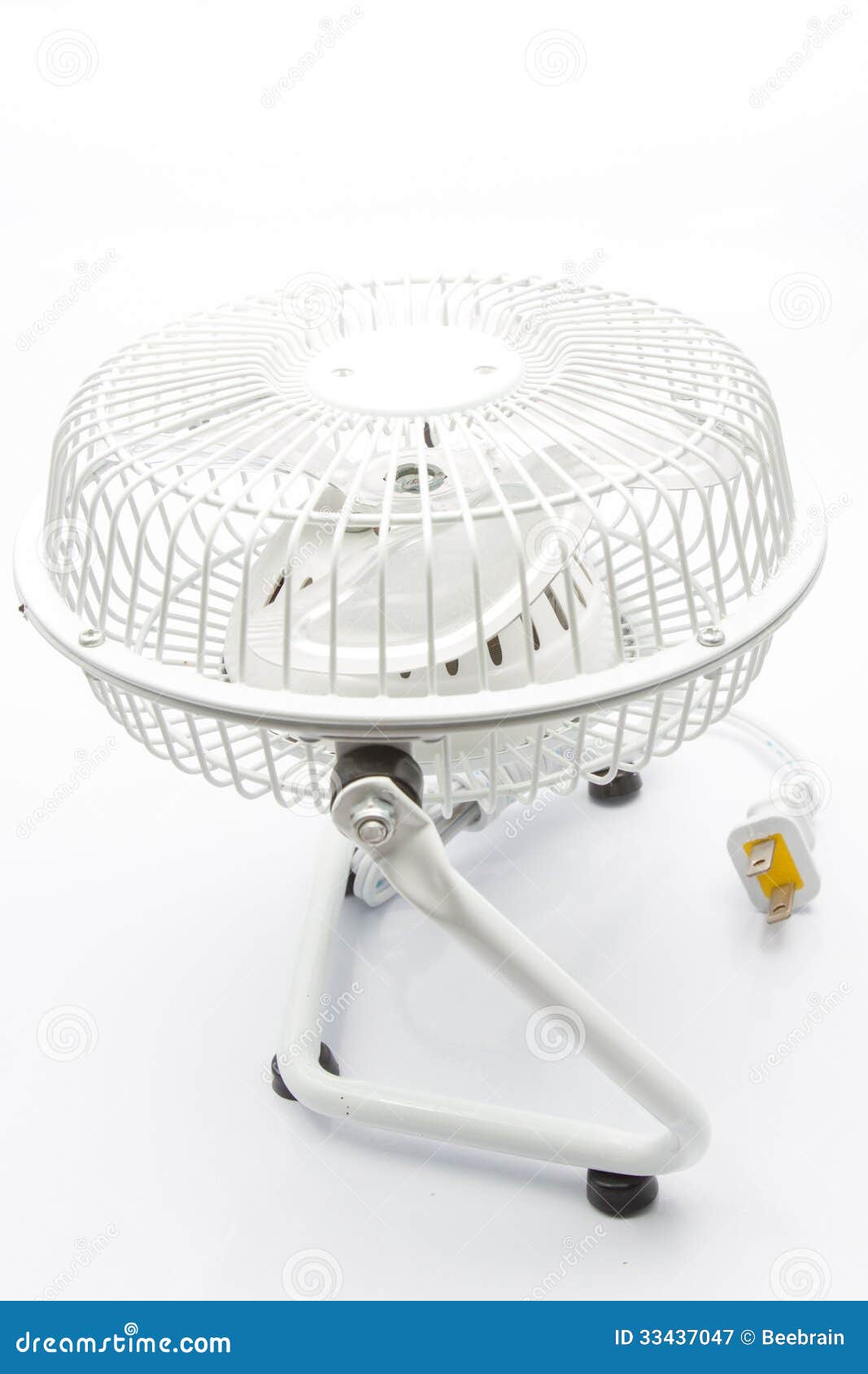 White Mini Fan Isolated on White Background Stock Image - Image of ...