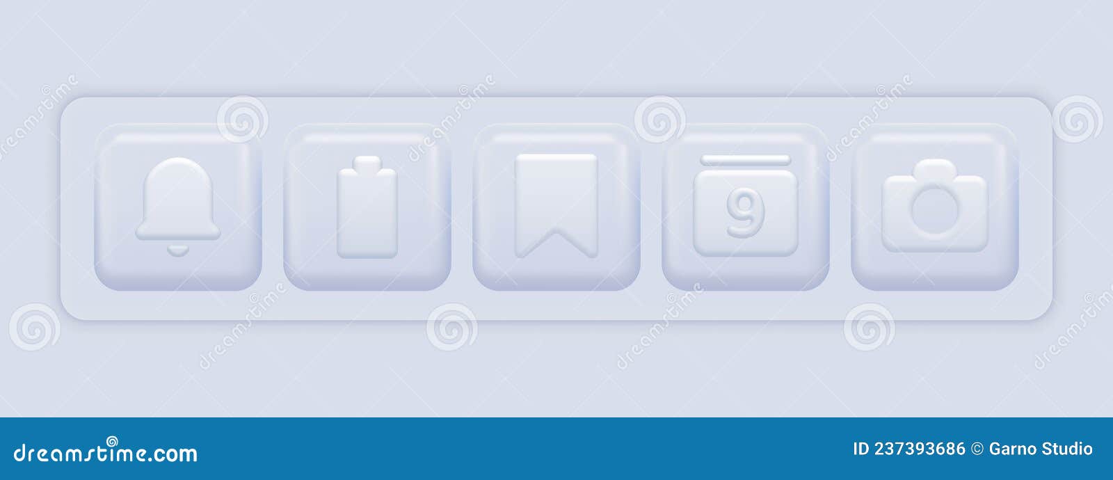 White Mini Set of 3d Icons stock vector. Illustration of software ...