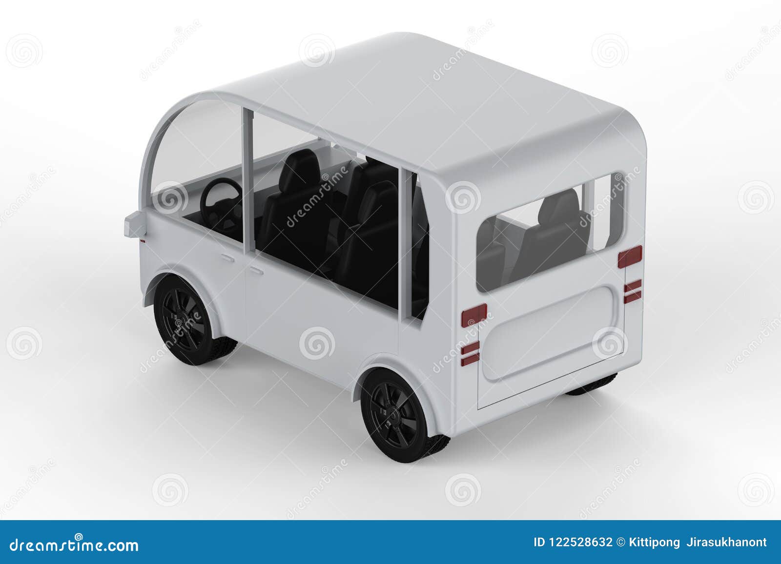 White Mini Van or Shuttle Bus Stock Illustration - Illustration of ...