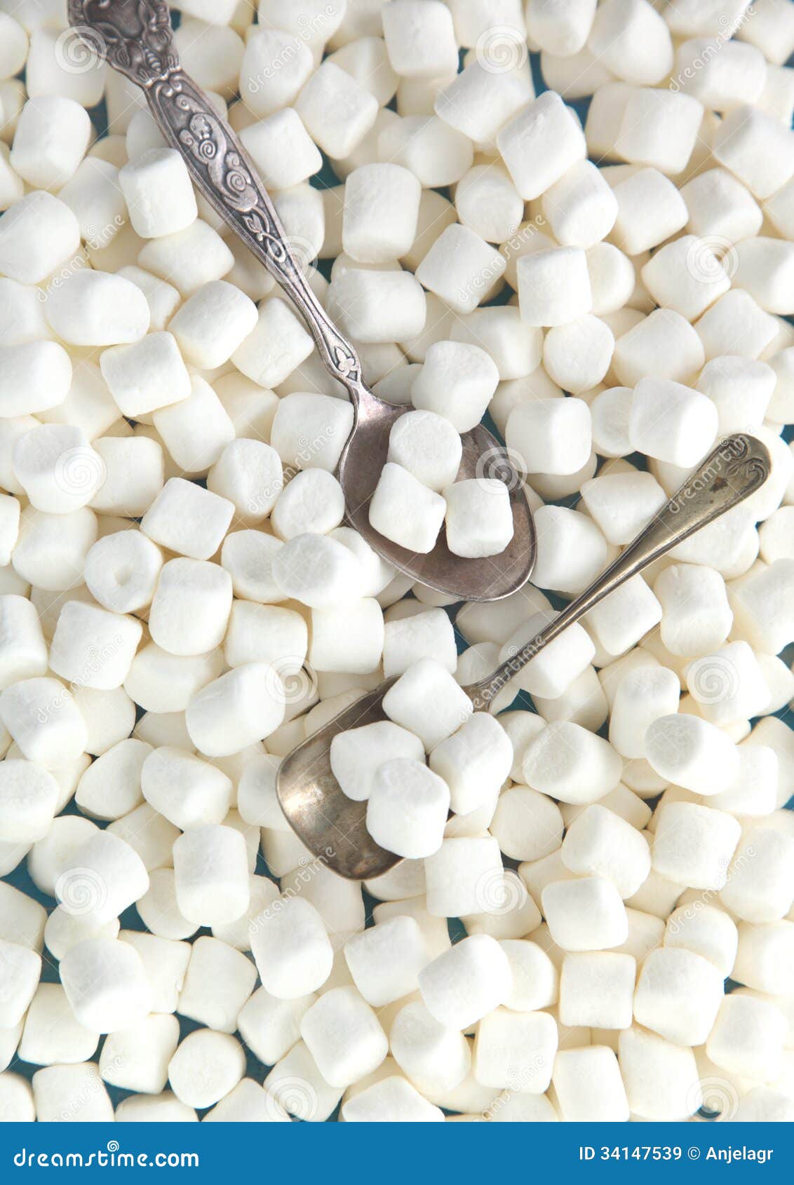 White Miniature Marshmallow Background. Stock Image - Image of foam ...