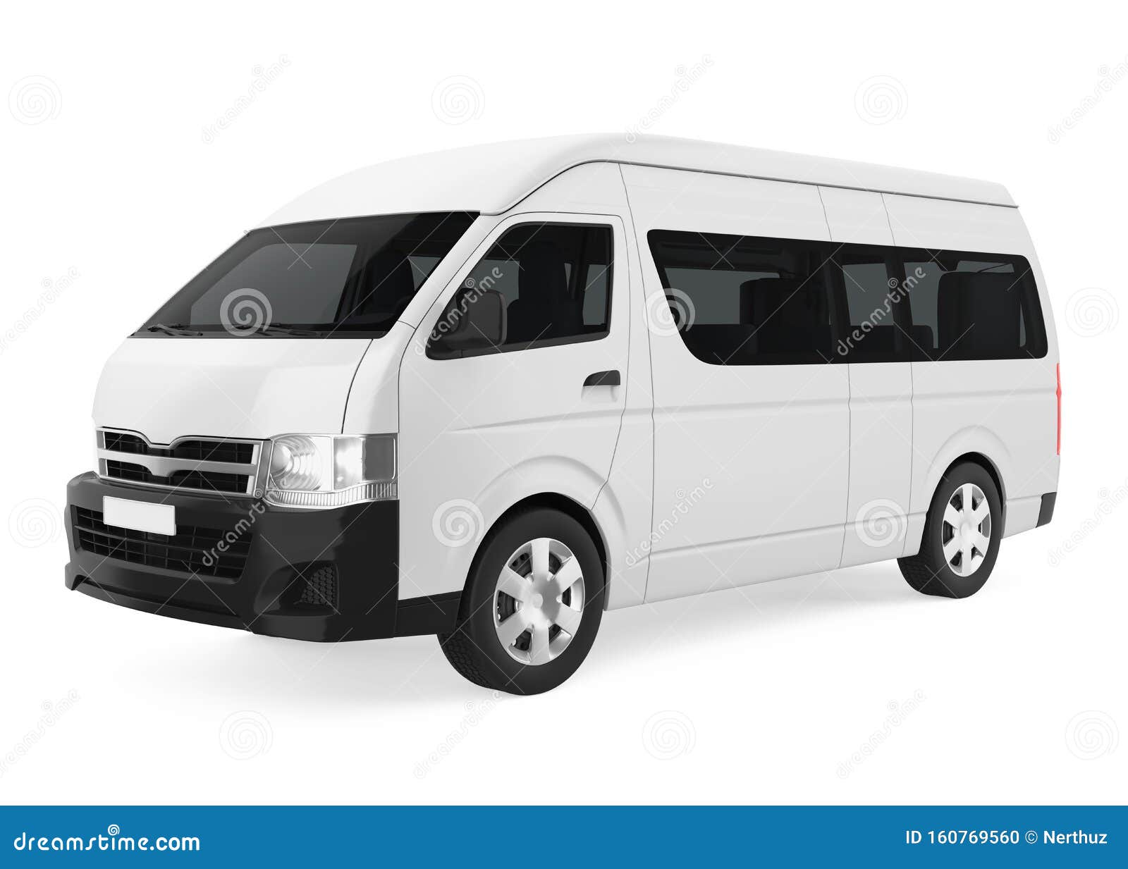 White Minibus Isolated stock illustration. Illustration of microbus ...
