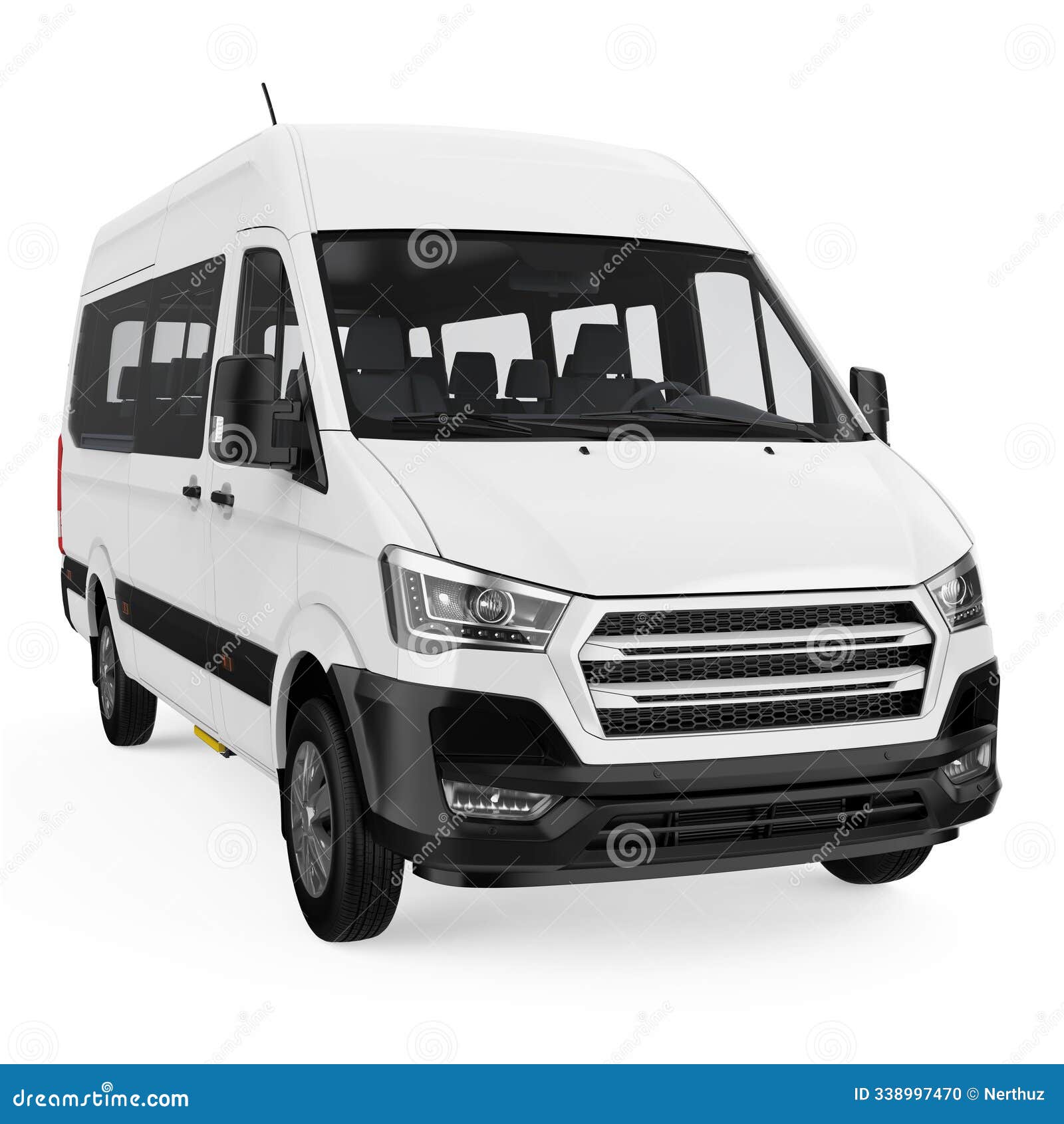White Minibus Royalty-Free Stock Photo | CartoonDealer.com #50356275