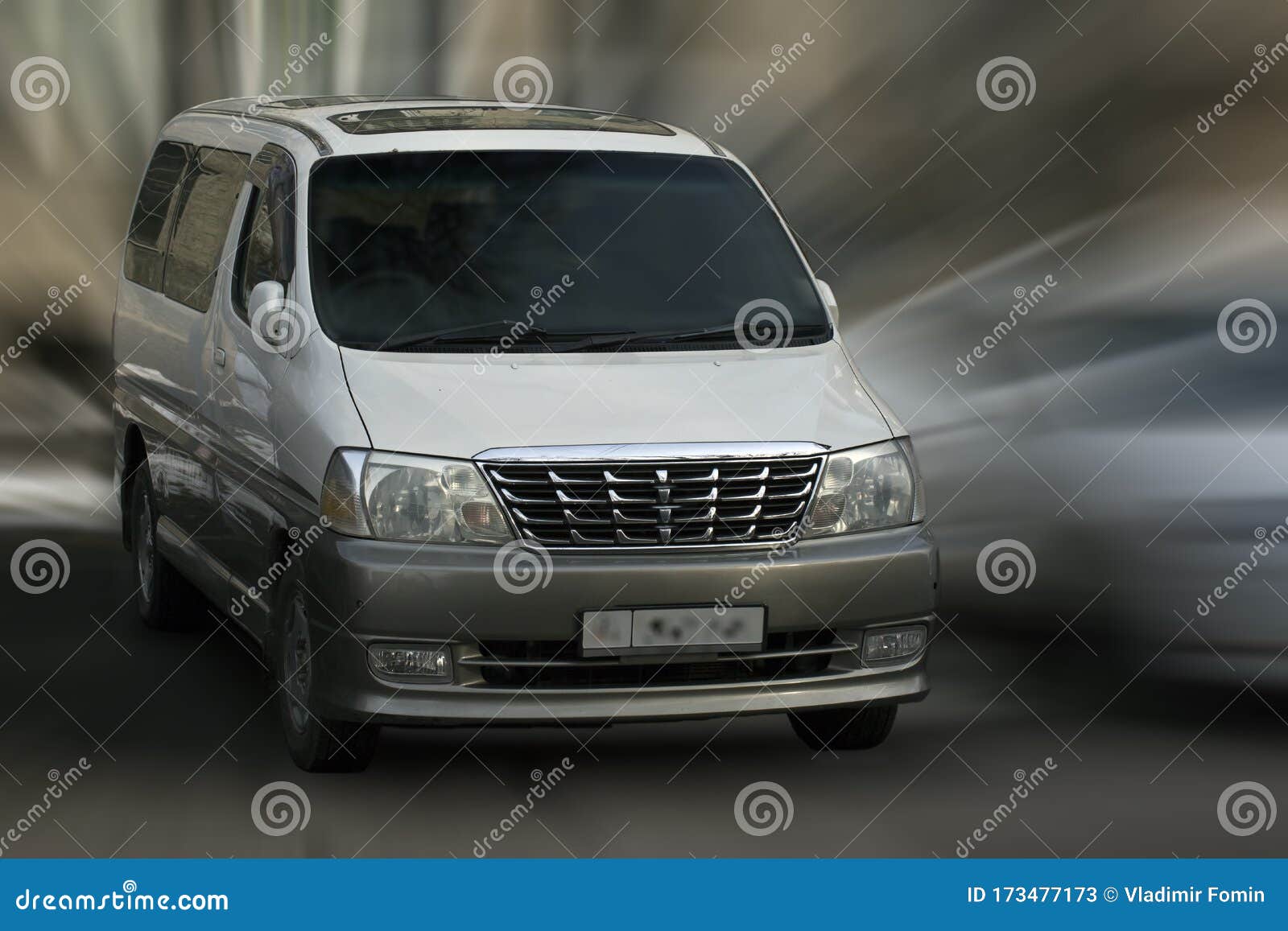 White minibus. stock image. Image of warm, transport - 173477173