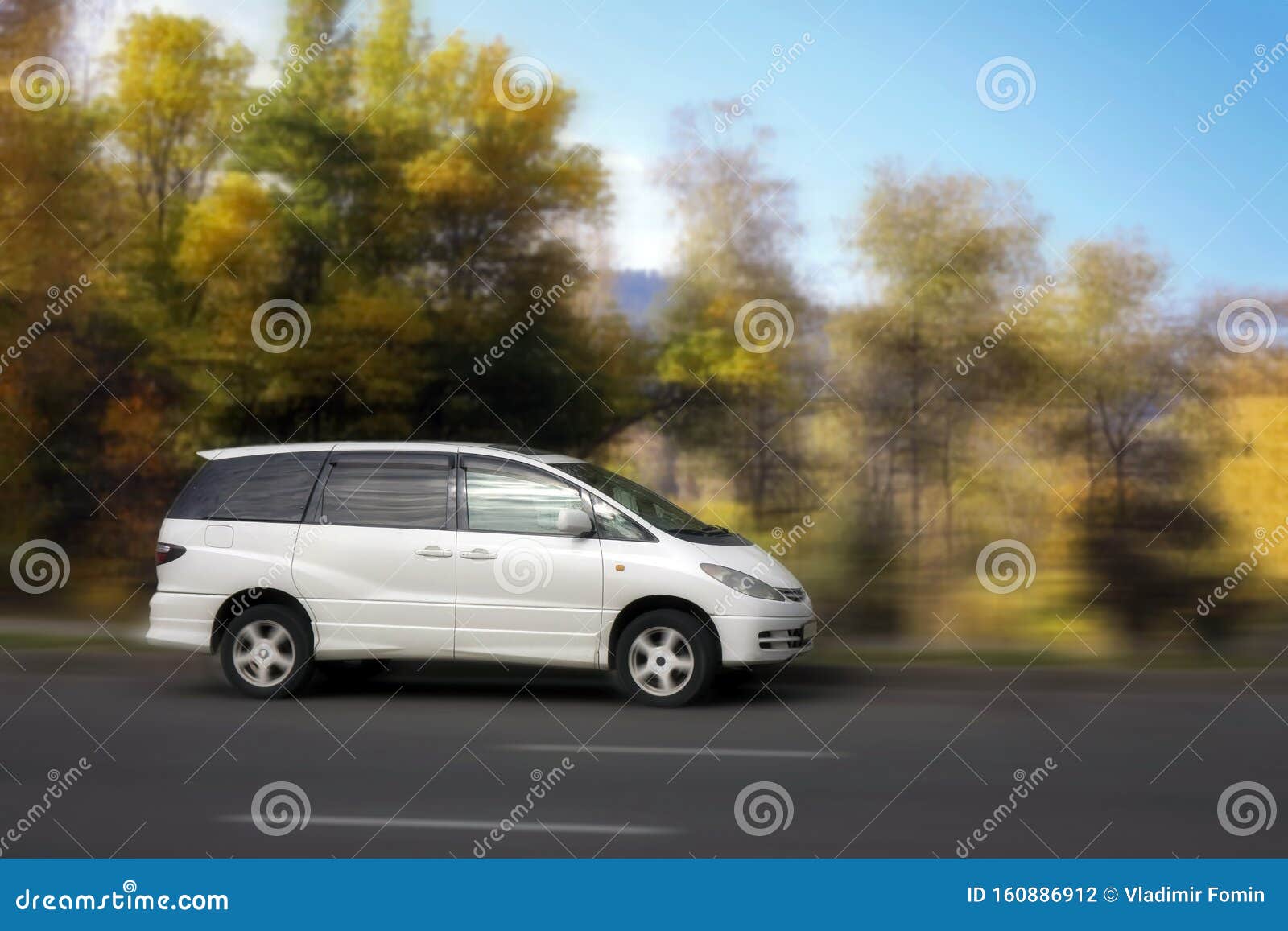 White minibus. stock photo. Image of colored, lard, white - 160886912