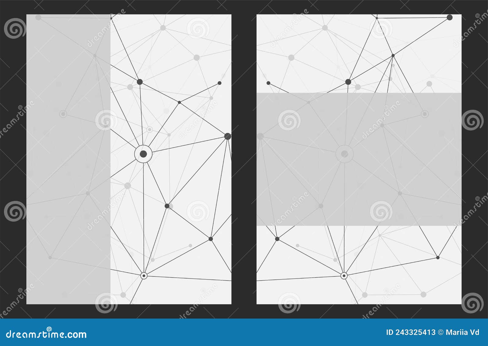 White Minimal Plexus Line Background for Data Presentation. Tech Flyer ...