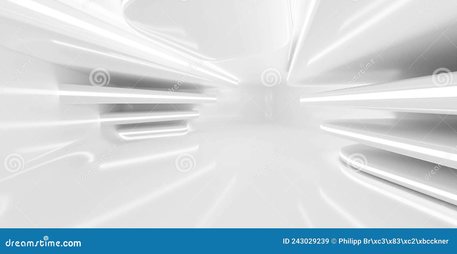 White Minimalistic Technology Lights Background Abstract 3d Render ...