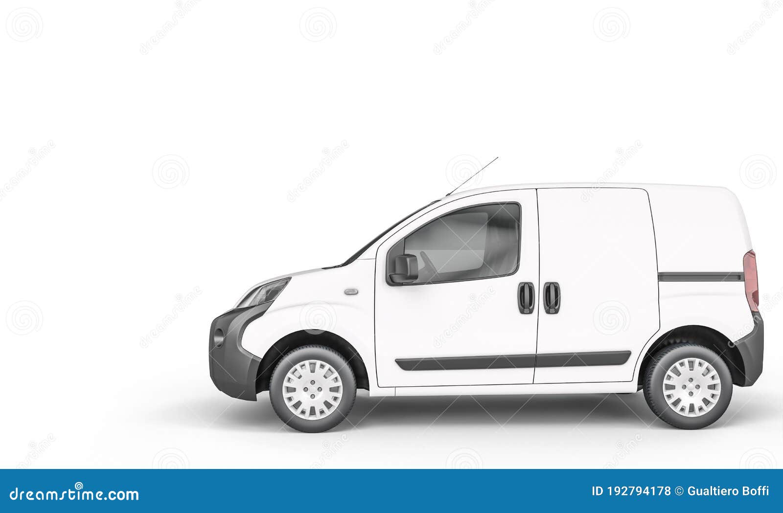 White Minivan Front, Back, Side View Cartoon Vector | CartoonDealer.com ...