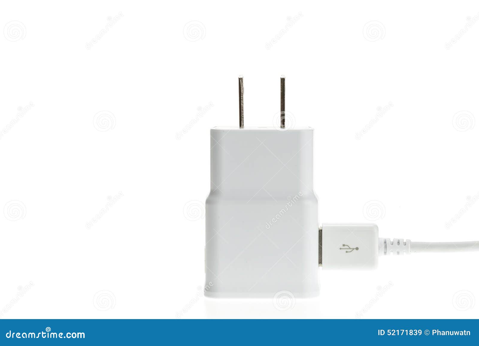 White mobile charger stock image. Image of telephone - 52171839