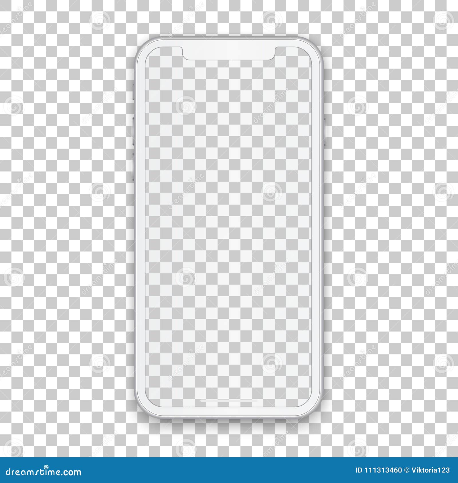 White Mobile Concept with Empty Screen for Any Application Design and ...