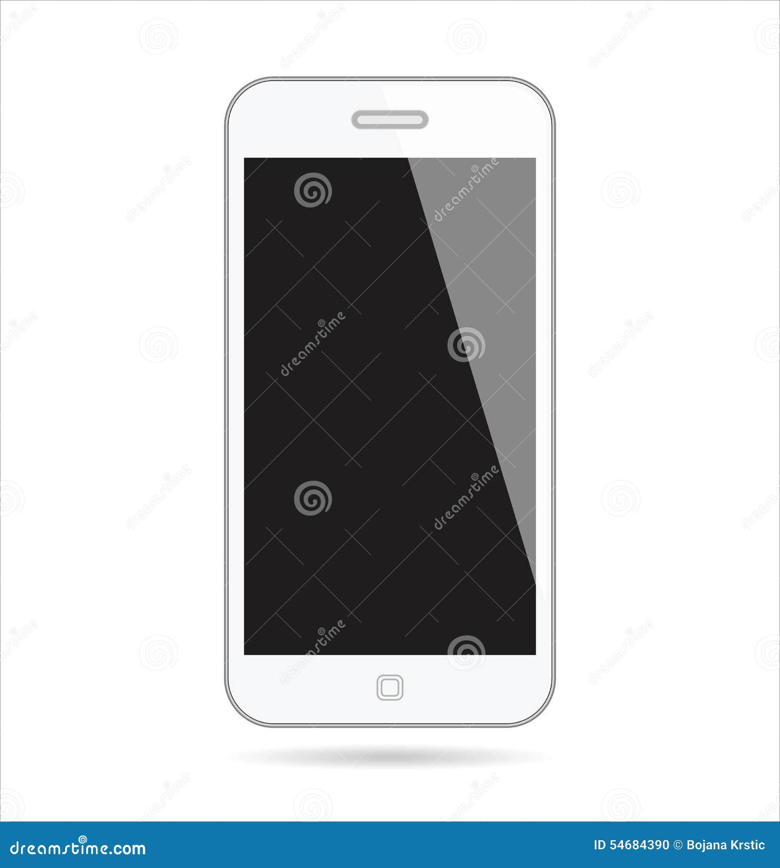 White Mobile phone stock illustration. Illustration of design - 54684390
