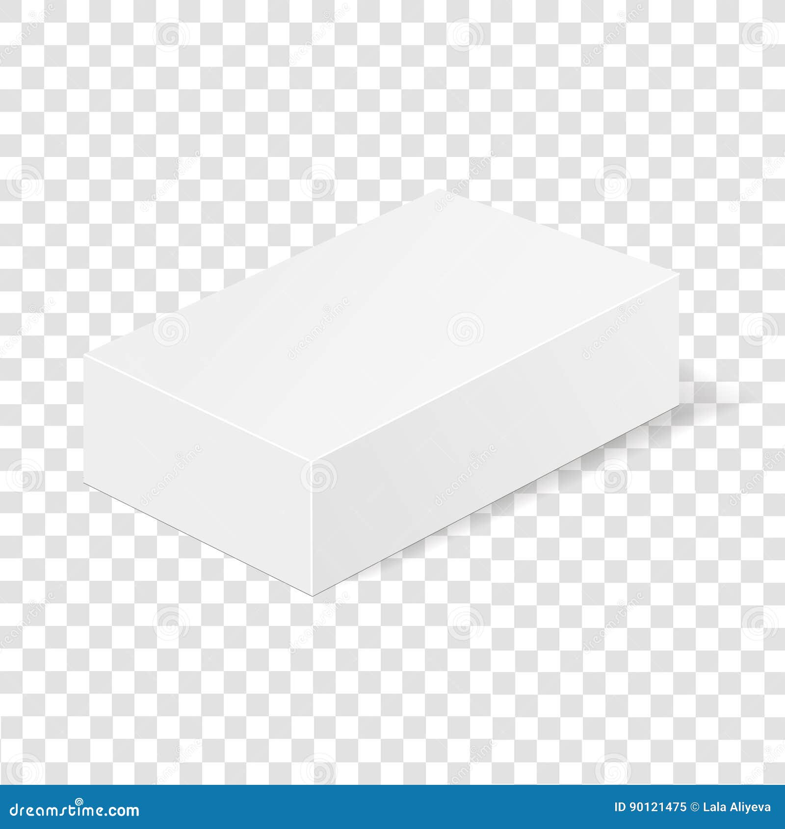 White Mock Up Product Cardboard Package Box. Vector Illustration ...