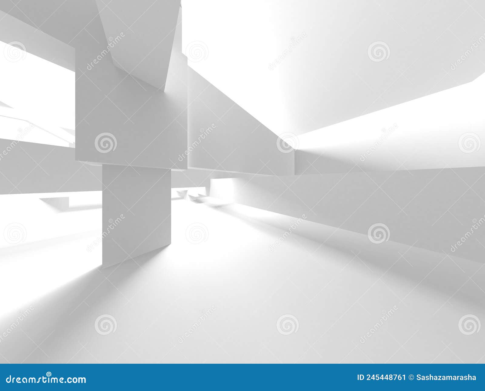 White Modern Background. Abstract Building Concept Stock Illustration ...