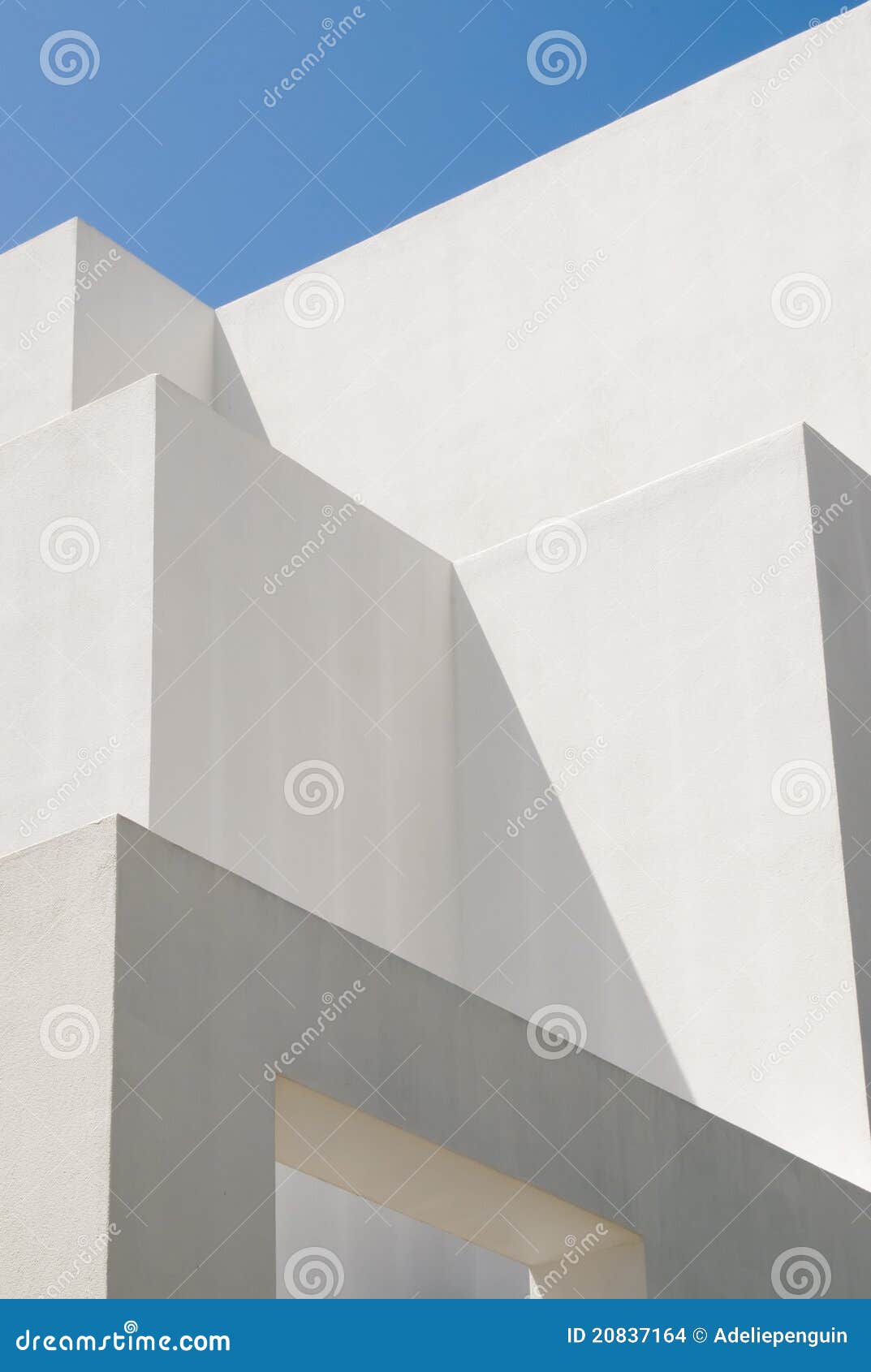 White Modern Building with Abstract Patterns Stock Photo - Image of ...