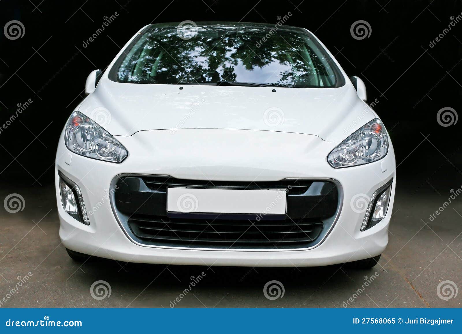 White modern car stock image. Image of outdoors, asphalt - 27568065