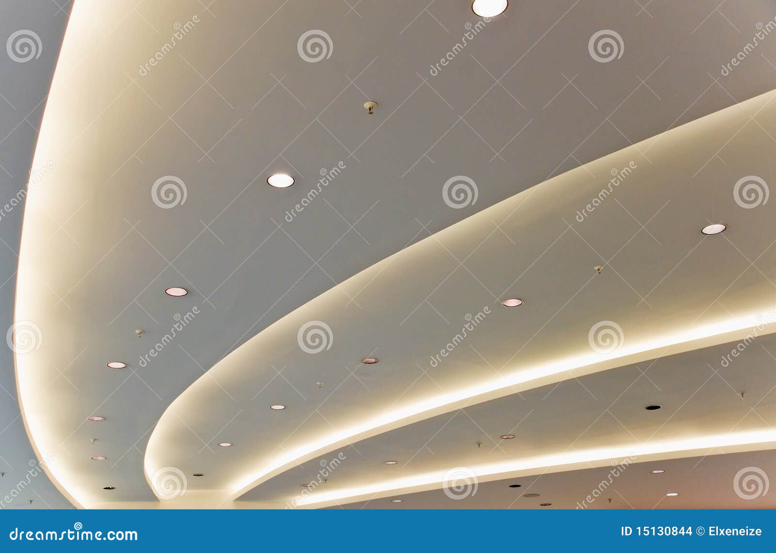 White modern ceiling stock photo. Image of stylish, lamps - 15130844