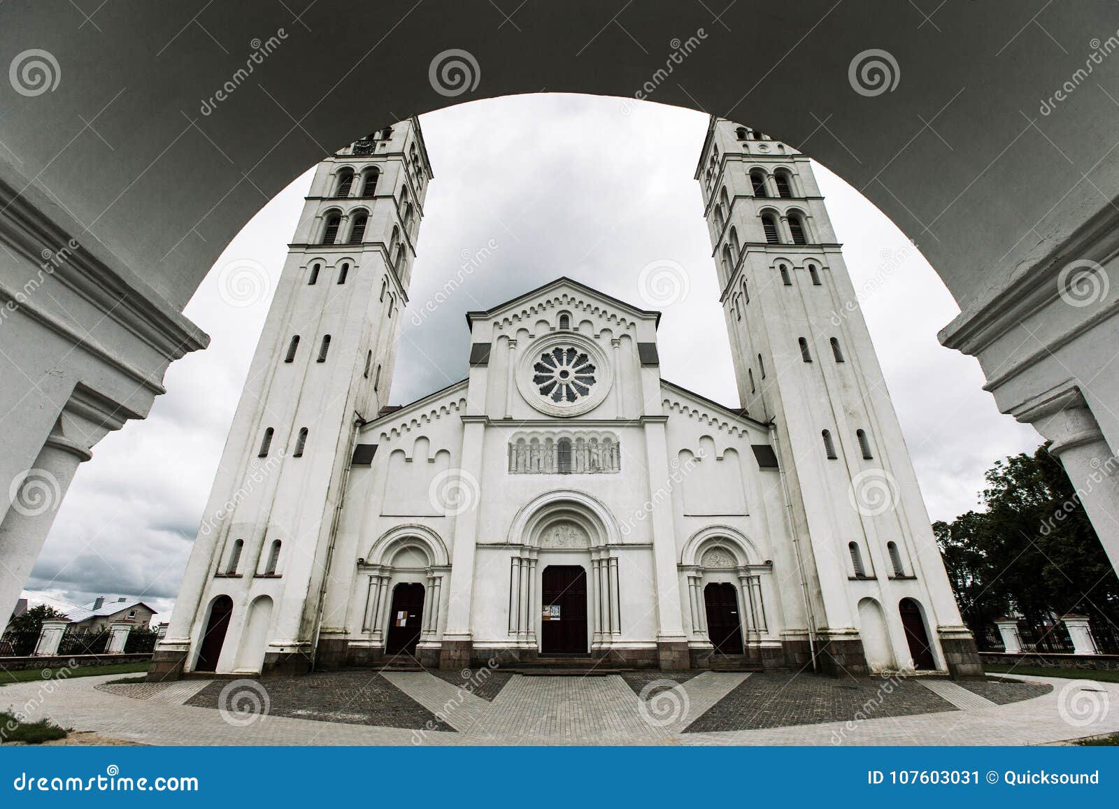White Modern Church Front View Stock Image - Image of europe, belief ...