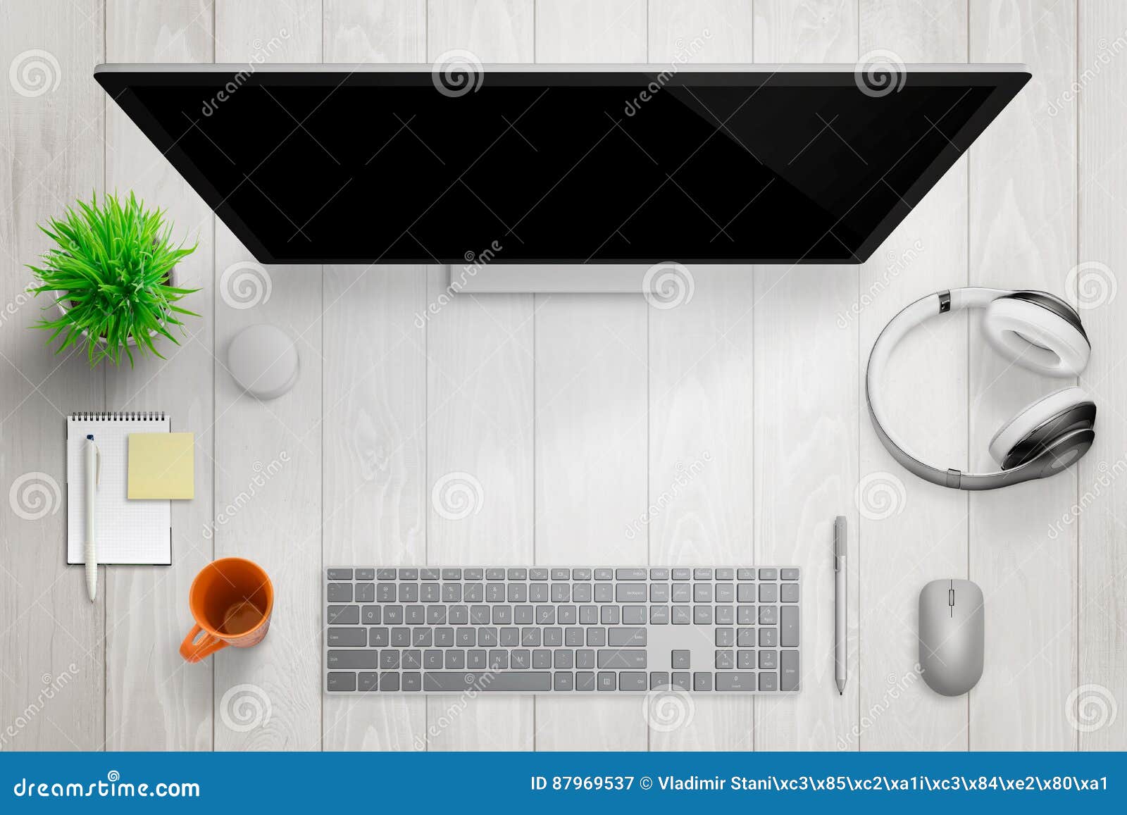 A Modern Desk Lamp With A Flexible Neck On A White Surface, Casting A ...