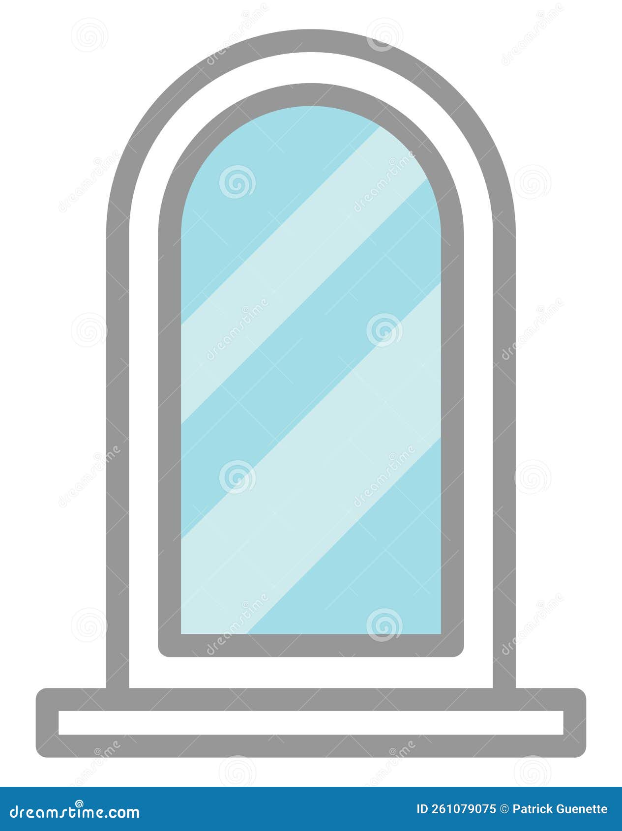 White Modern Glass Window, Icon Stock Vector - Illustration of home ...