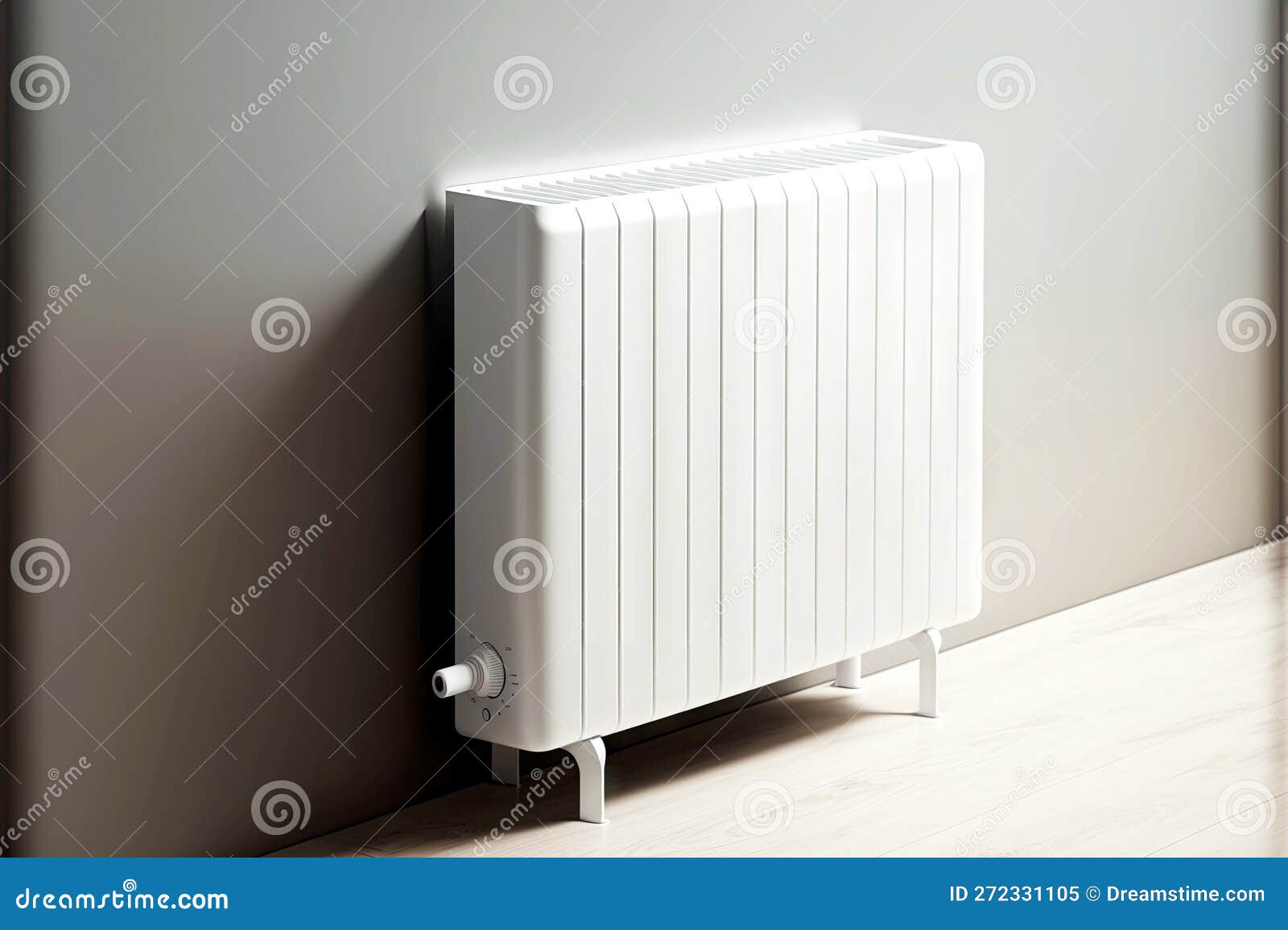 White Modern Heating Radiator with Feet with Temperature Controller ...