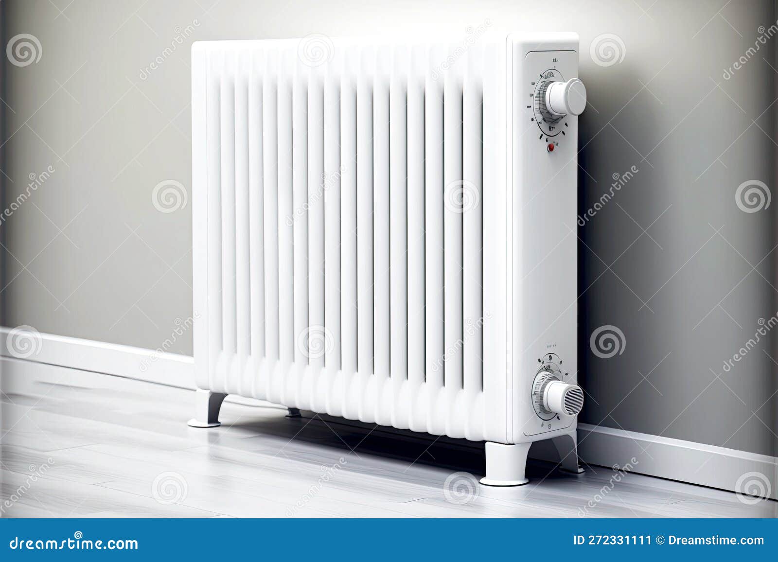 White Modern Heating Radiator with Feet with Temperature Controller ...