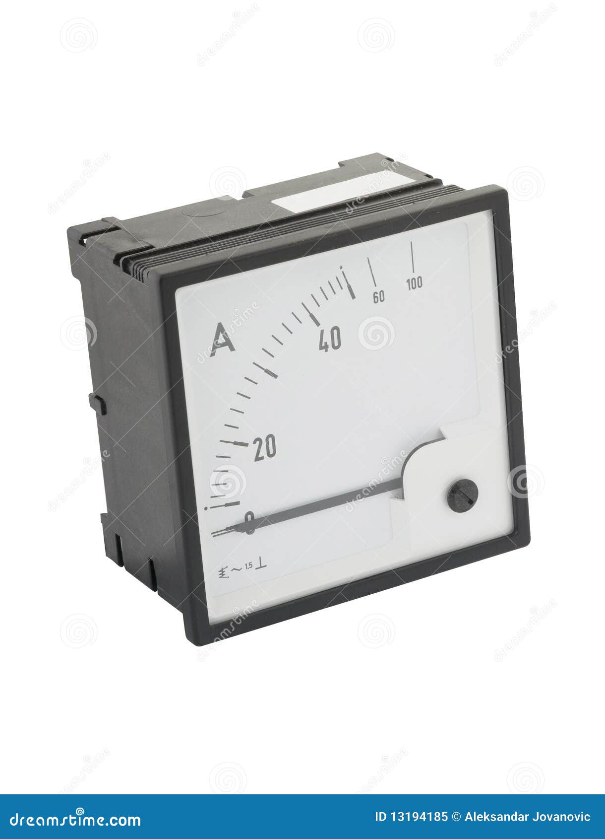 The White Modern Industrial Ammeter Stock Image - Image of ampermeter ...
