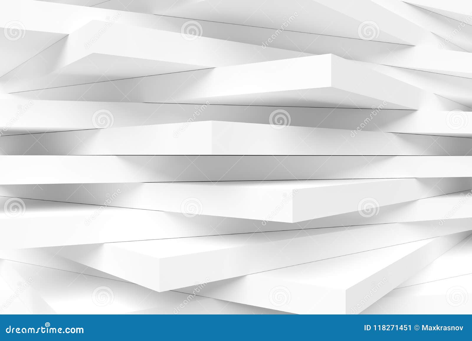 White Modern Interior Background. Abstract Building Blocks Stock ...