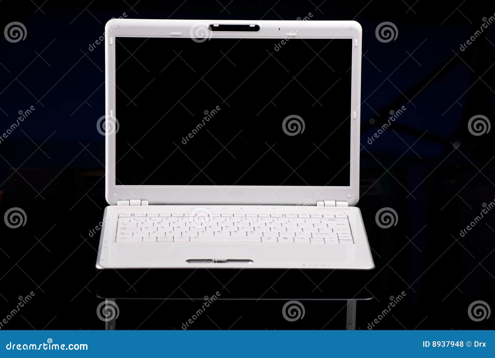 White Modern Laptop Computer Stock Photo - Image of notebook, small ...
