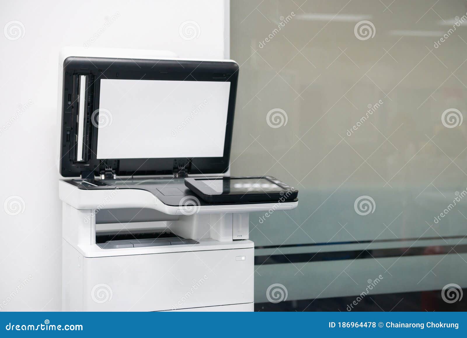 White Modern Laser Multi Function Printer in the Office Location Stock ...