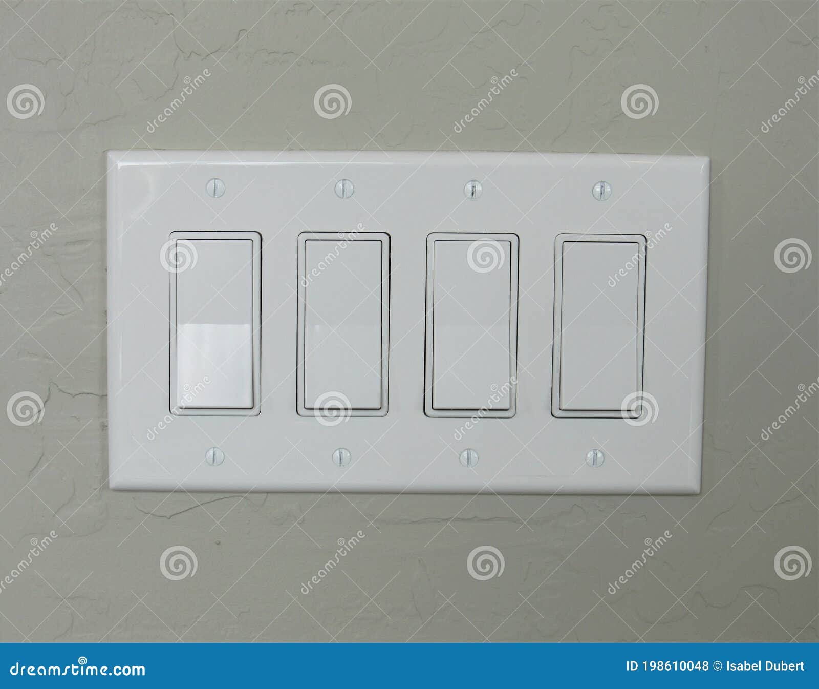 Modern Light Switches on a Wall Stock Photo - Image of light, hallway ...