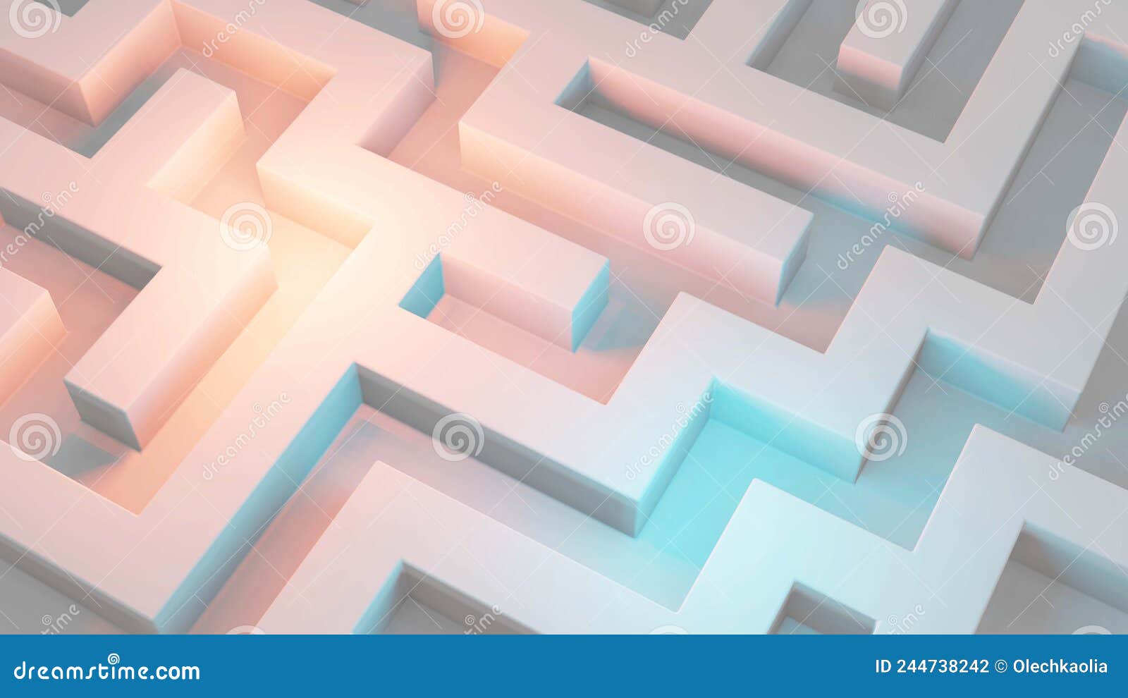 White Modern Maze Design, Labyrinth Puzzle Concept Stock Illustration ...
