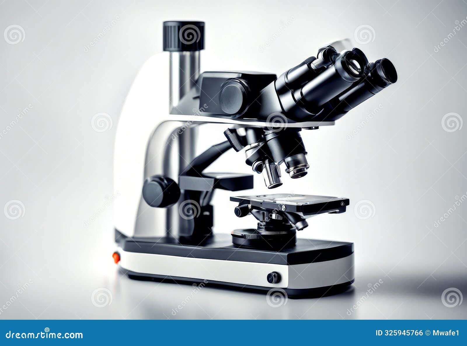 White Modern Microscope View Olated Ometric Isometric Molecular ...