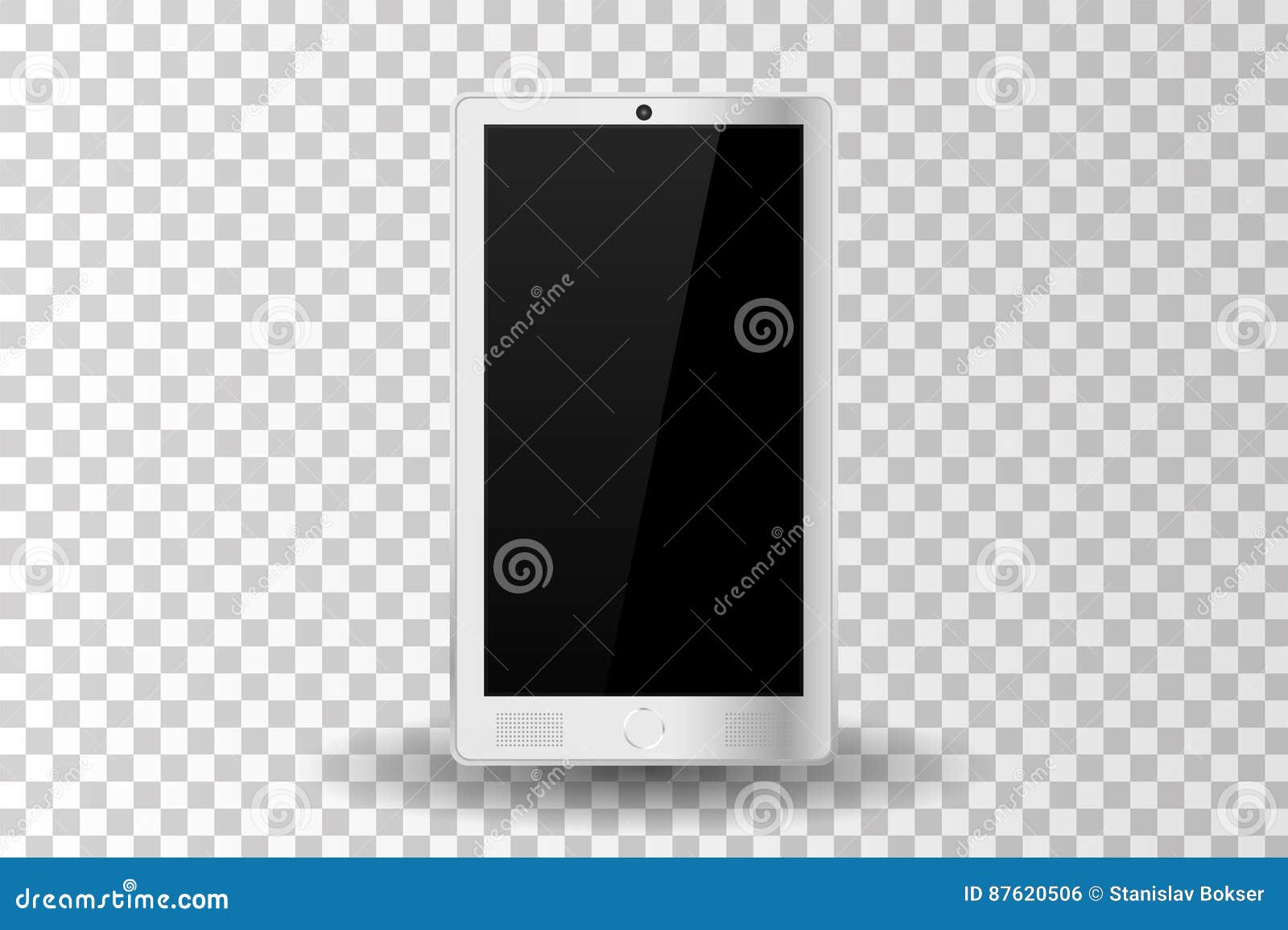 White modern mobile phone stock vector. Illustration of button - 87620506