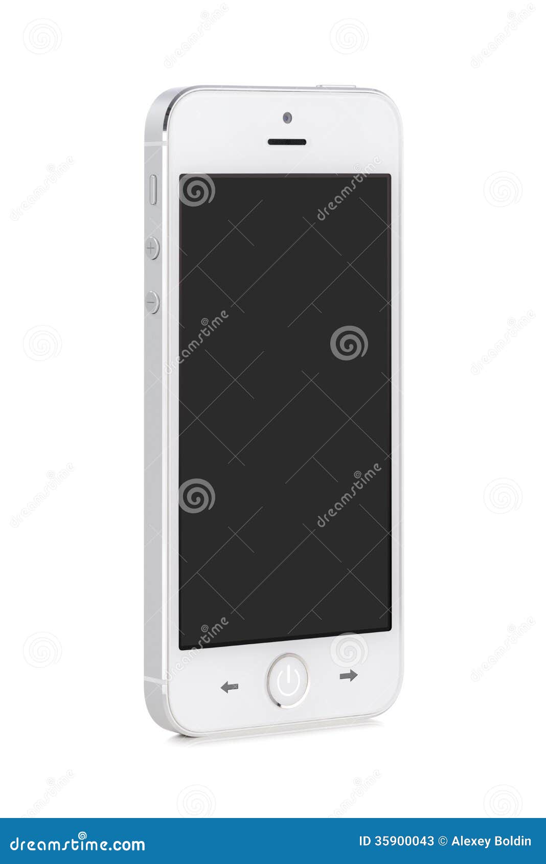 White Modern Mobile Smart Phone with Blank Screen Stock Image - Image ...