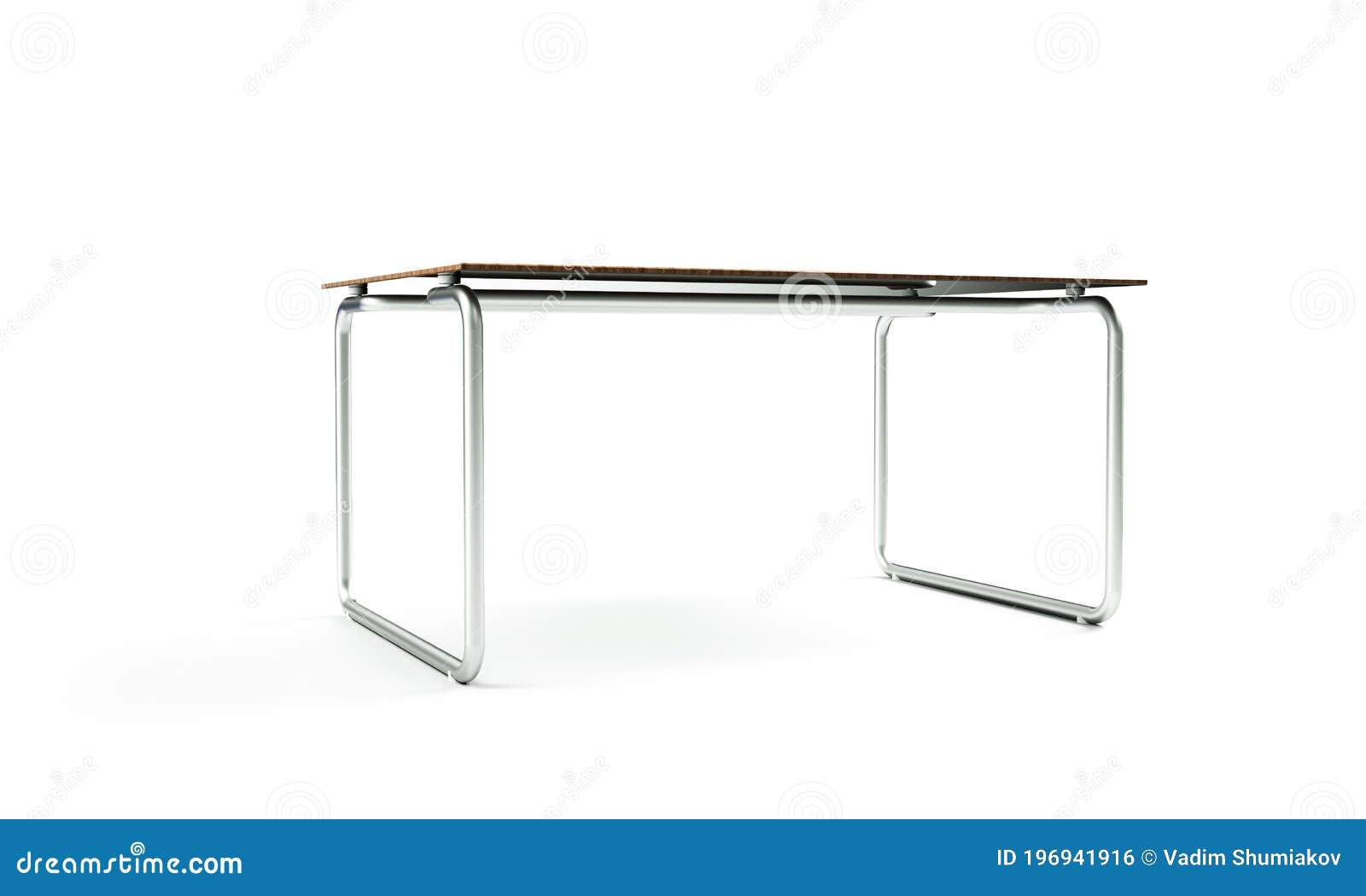 White Modern Table. 3d Rendering Isolated on White Background Stock ...