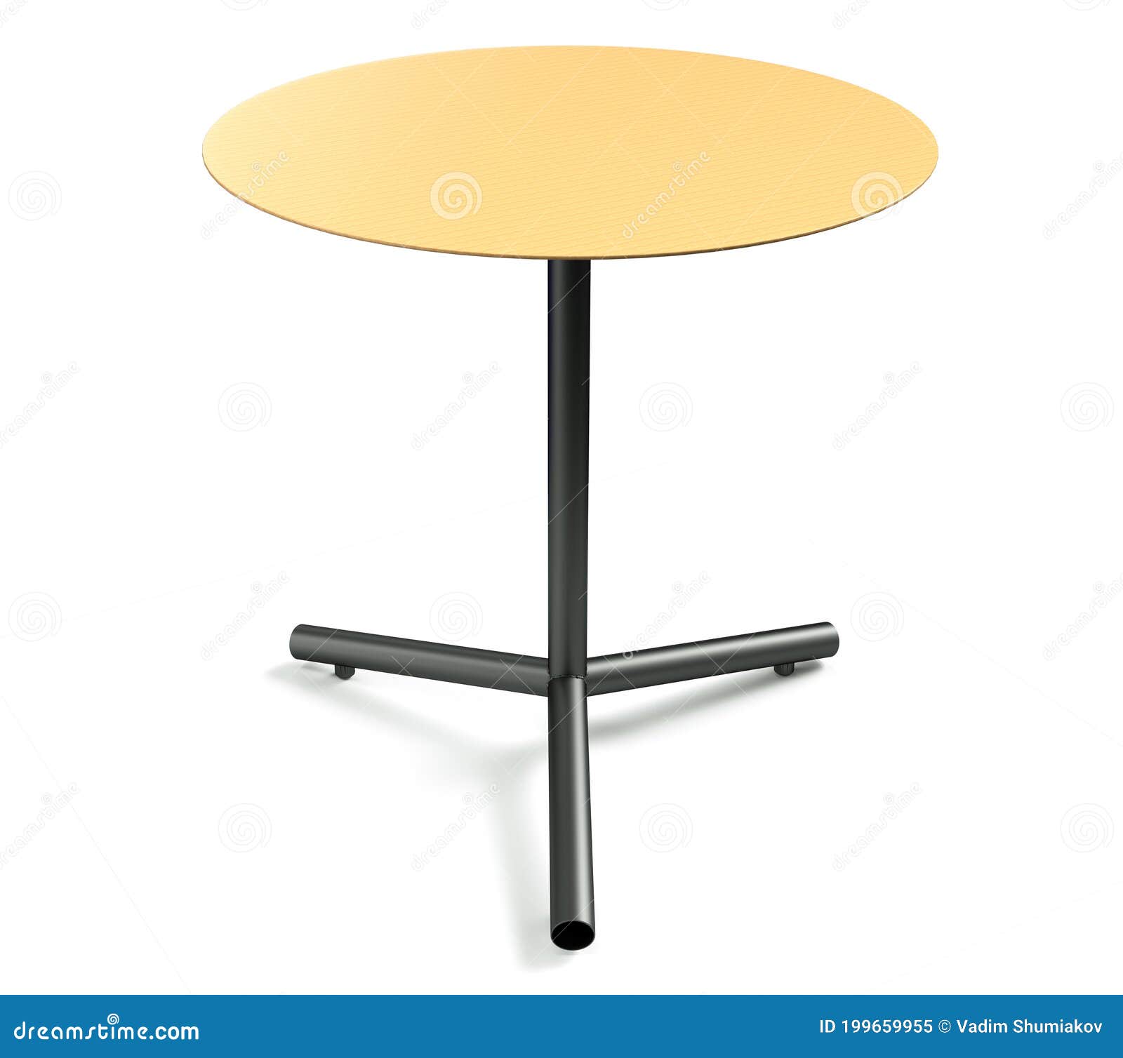 White Modern Table. 3d Rendering Isolated on White Background Stock ...