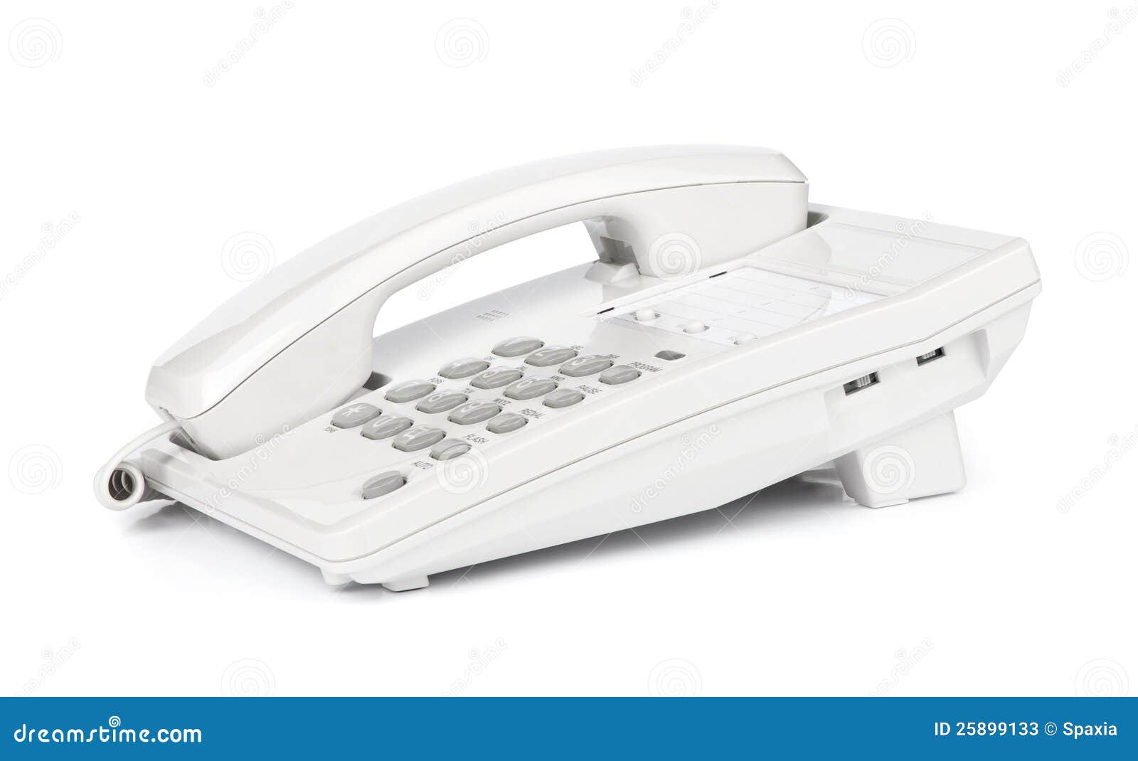 White modern telephone stock image. Image of communication - 25899133