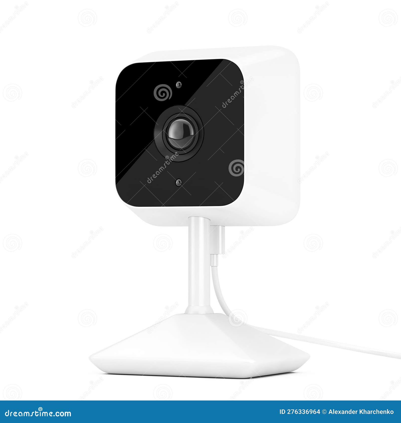 White Modern Web Camera. 3d Rendering Stock Photo - Image of network ...