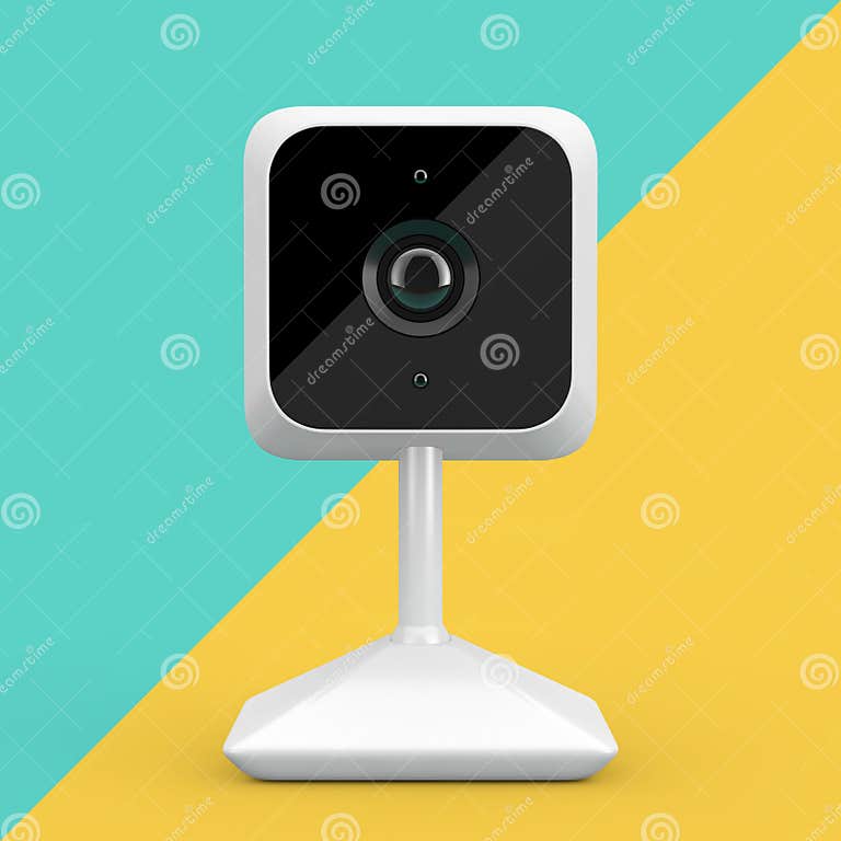White Modern Web Camera. 3d Rendering Stock Image - Image of multimedia ...