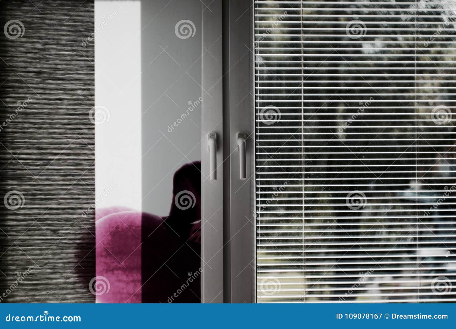 White Modern Window and Curtain Stock Image - Image of interior ...