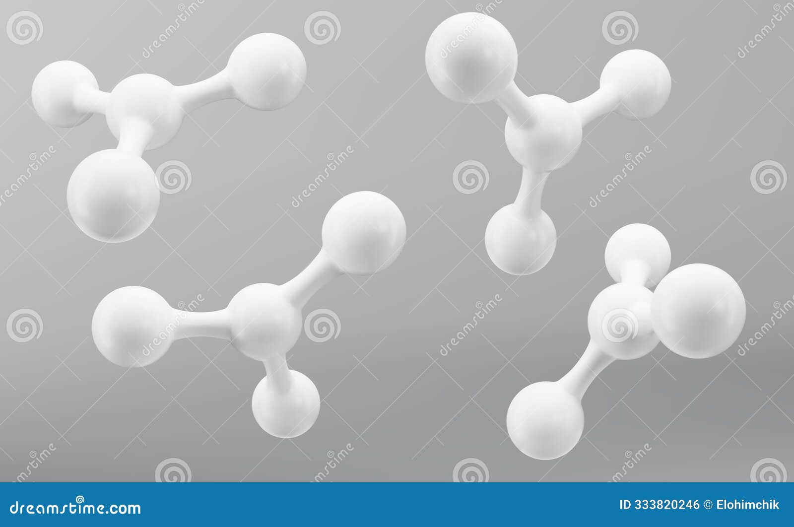 White Molecule or Atom, Abstract Clean Structure. Vector Illustration ...
