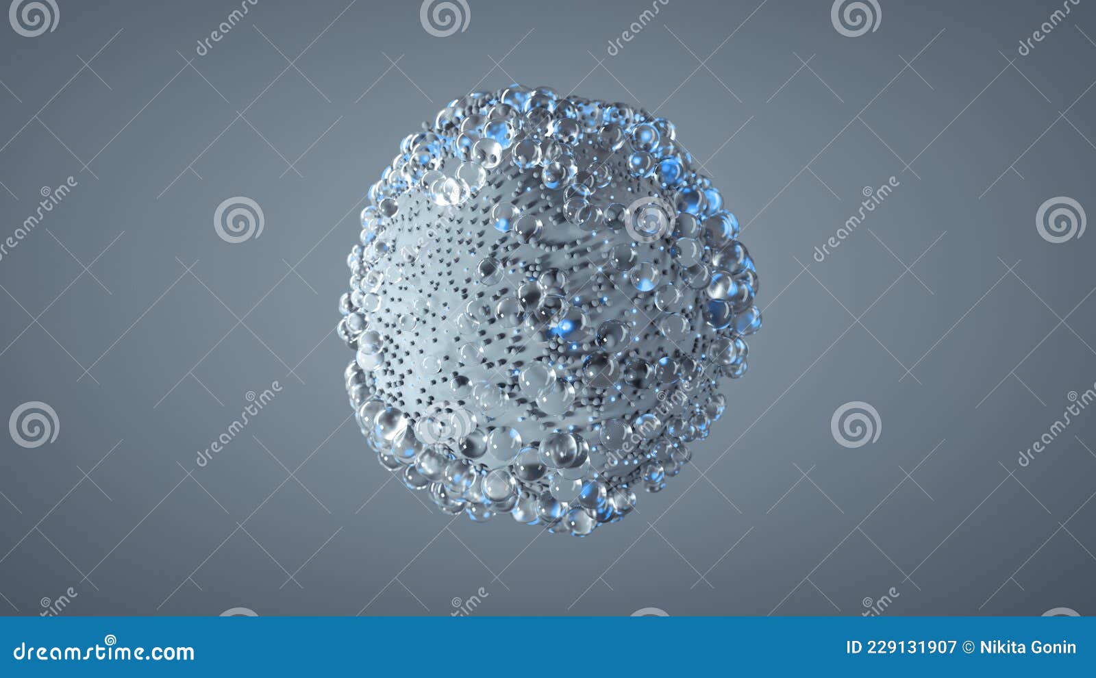 White Molecule Sphere is Floating 3D Rendering Illustration Stock ...