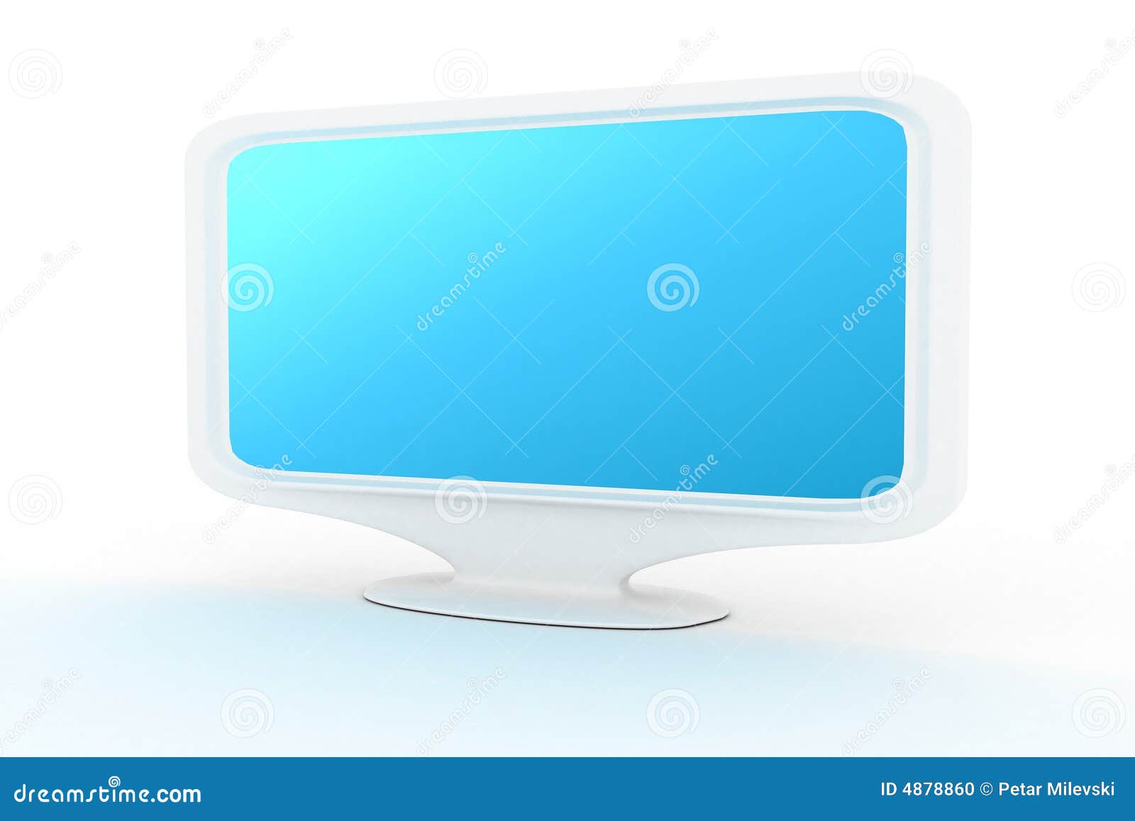 White Monitor with Blue Shade 2 Stock Illustration - Illustration of ...