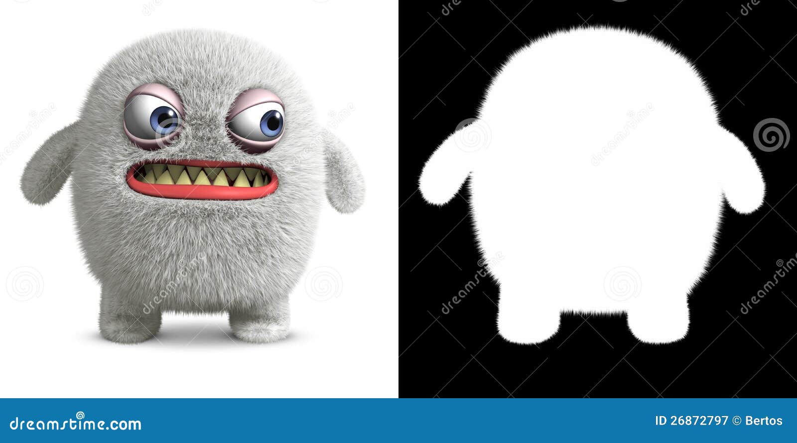 White monster stock illustration. Illustration of style - 26872797