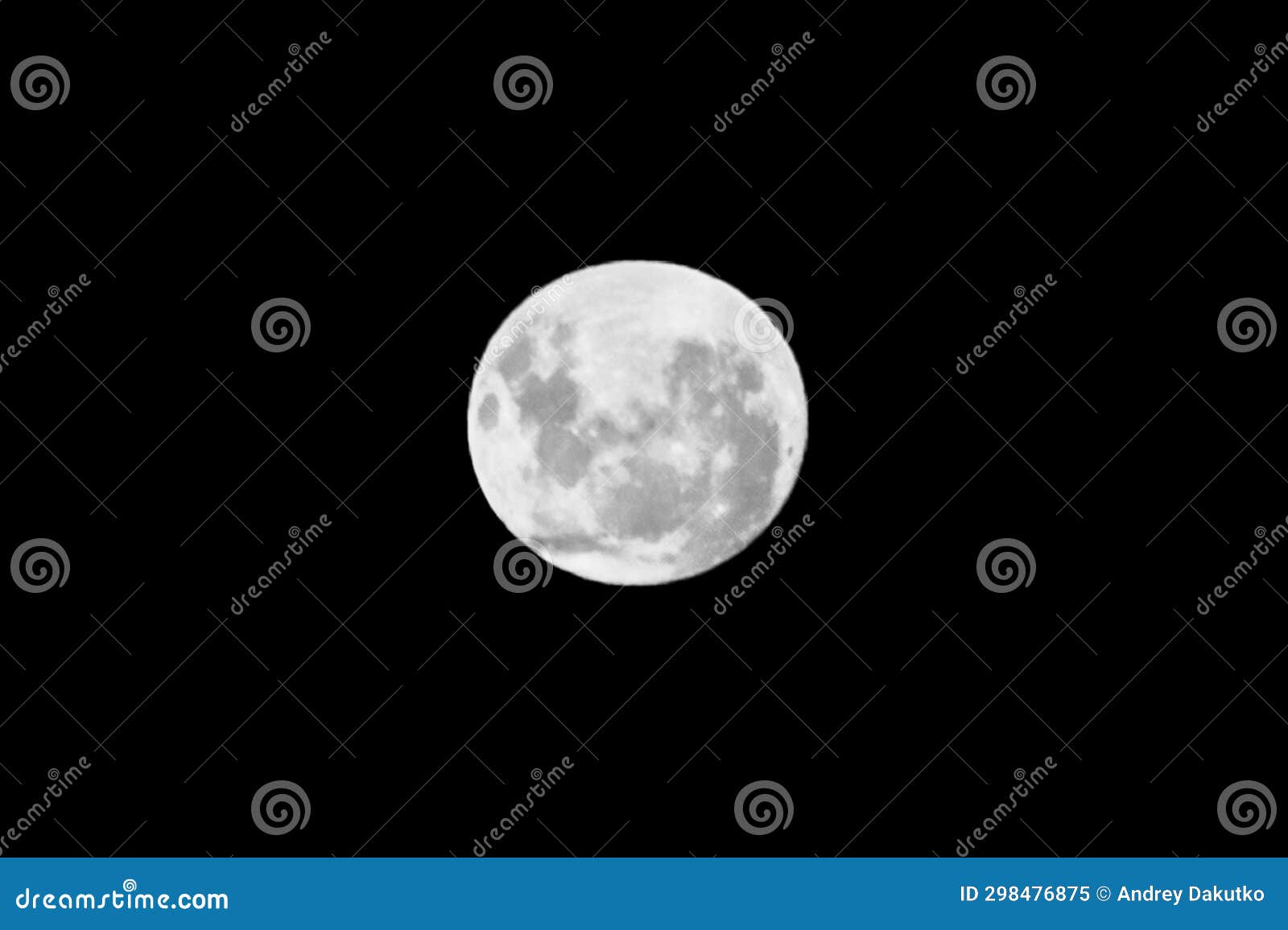 White Moon Nature Light Object in the Night Sky, Close-up Stock Image ...