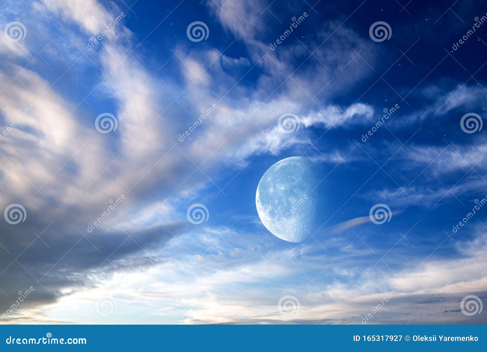 Moon Clouds Skies stock image. Image of atmosphere, mist - 165317927