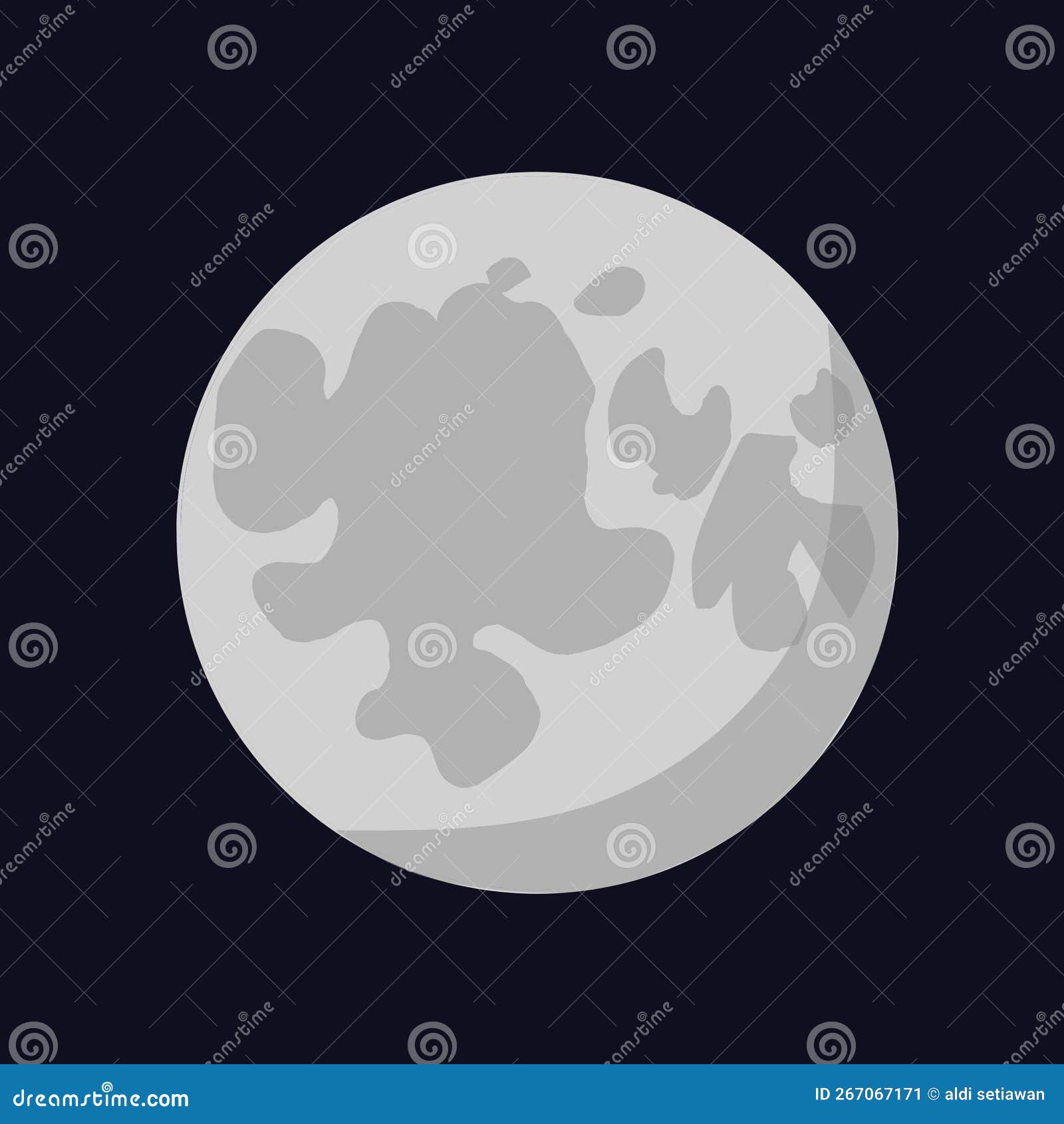 White Moon Vector Illustration Image Stock Illustration - Illustration ...