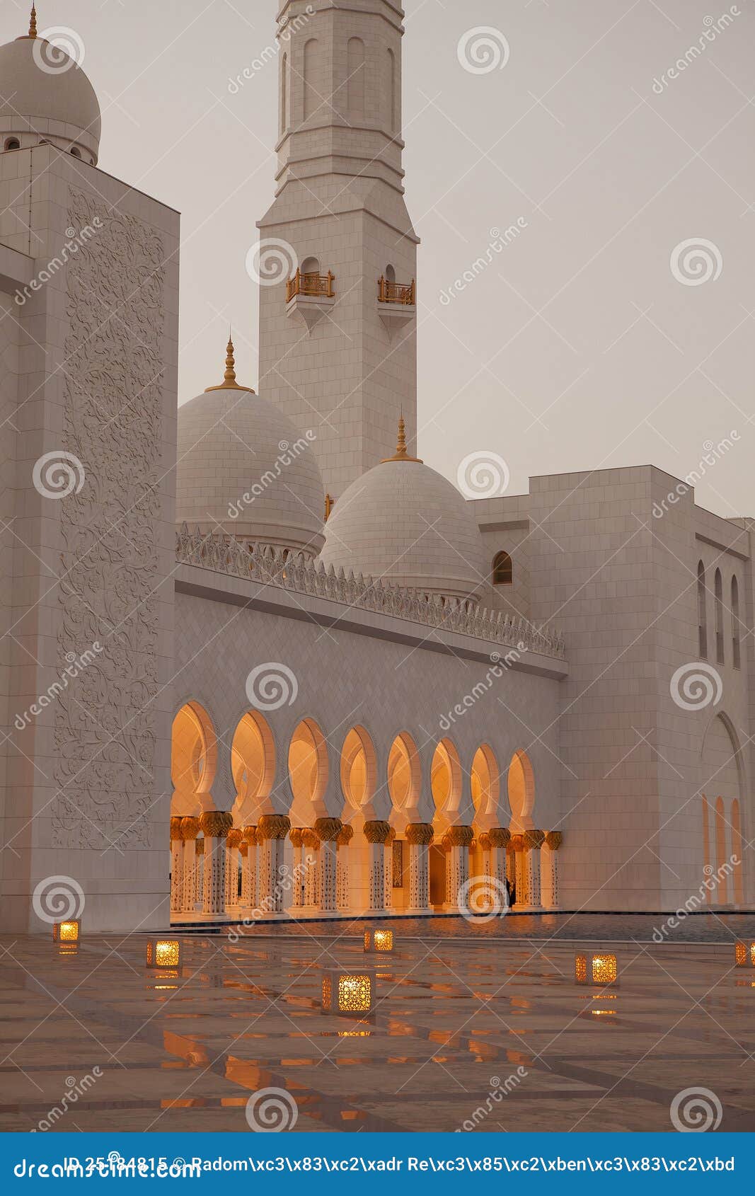 The white mosque stock image. Image of tourist, marble - 25184815