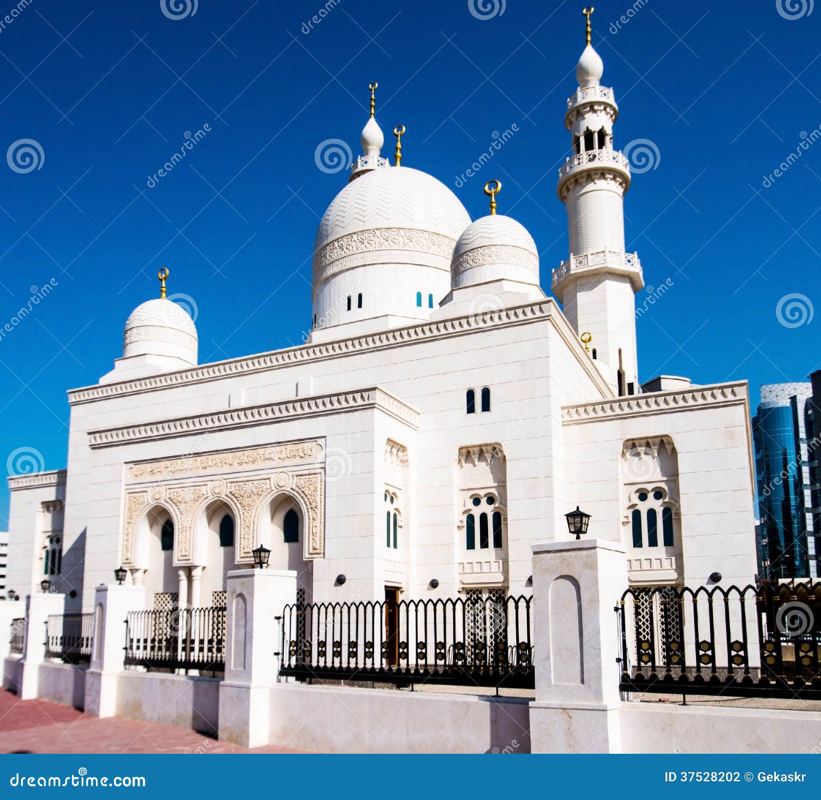 White mosque stock photo. Image of dome, building, arabic - 37528202